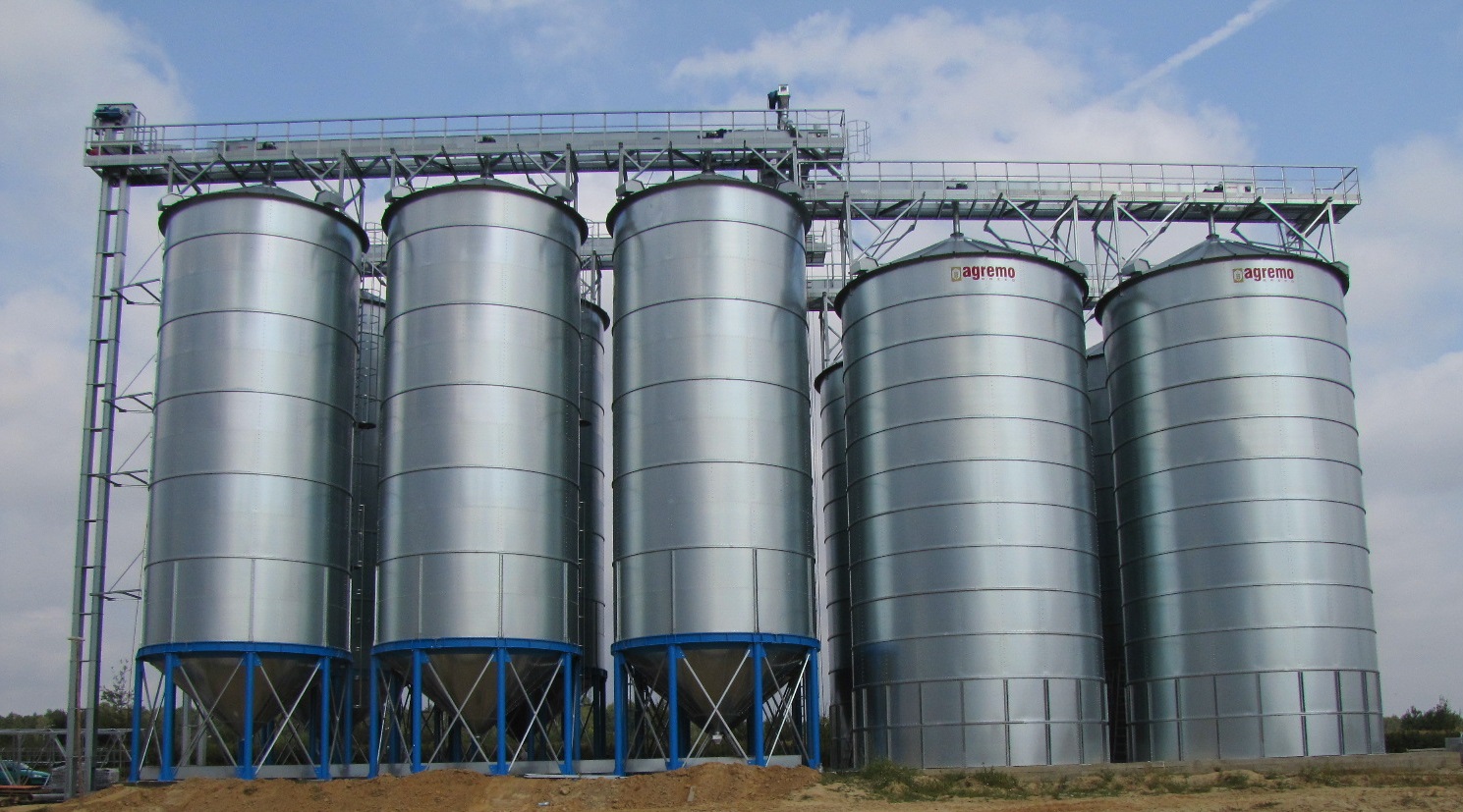 Silosy zbożowe, zbiorniki na pasze, kukurydzę, magazyny na zboże - Agremo